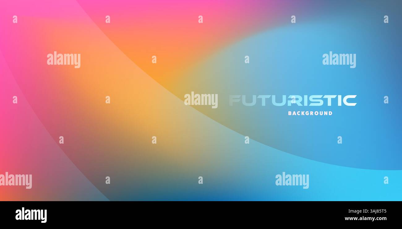 A futuristic background with a vibrant gradient of purple, orange, blue ...