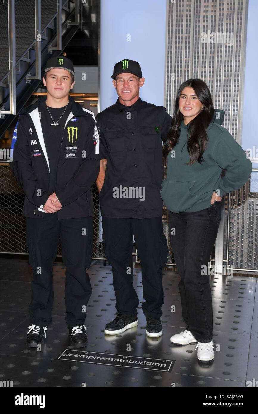 New York, USA. 10th Apr, 2025. Famed motorsports siblings Haiden Deegan ...