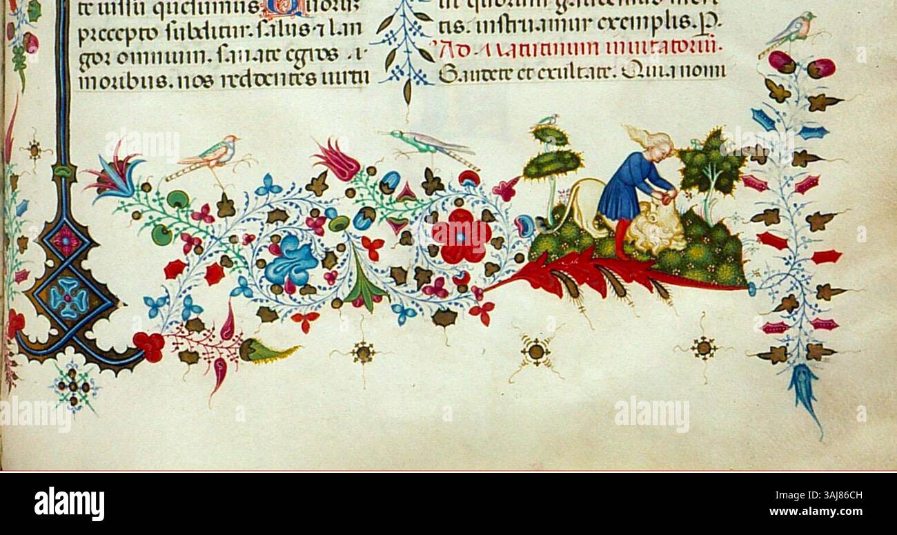This scene from the *Bréviaire de Marie de Savoie* depicts the biblical ...