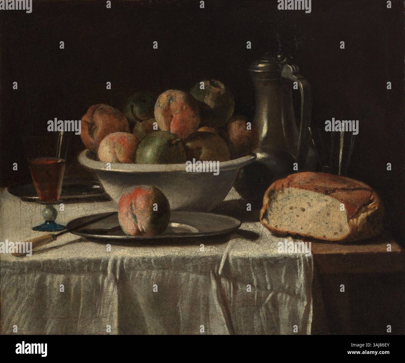 This circa 1650 still life painting, created by an anonymous artist ...