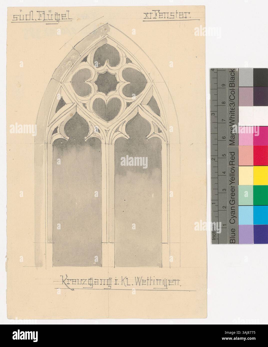This image depicts the south wing window of the cloister at Kloster ...