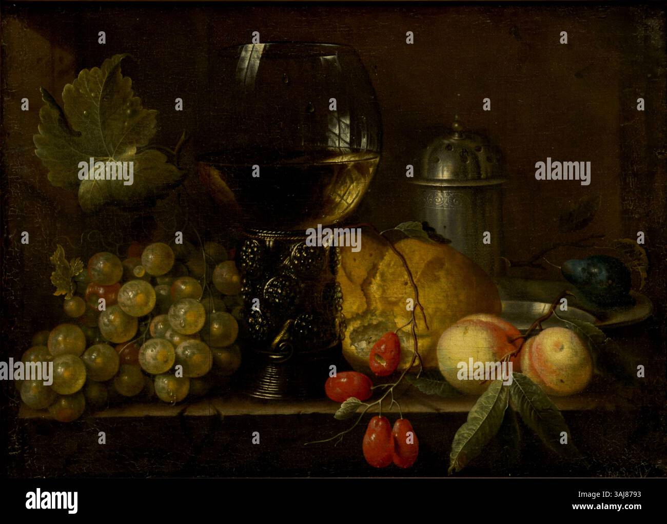 This 17th-century still life painting by Cornelis de Bryer features ...