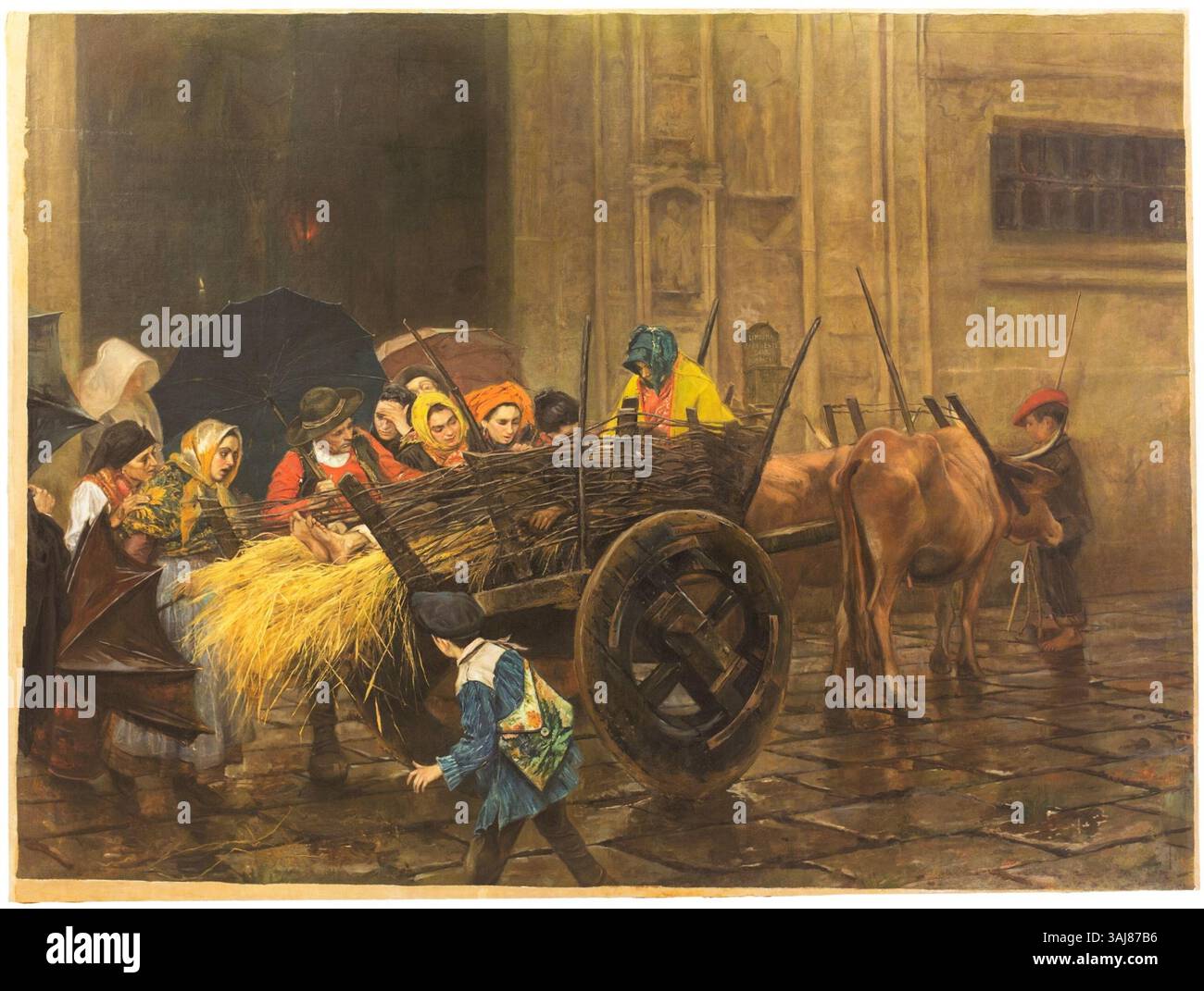 The painting ‘Morte no Traballo’ by Xenaro Carrero Fernández (1899 ...