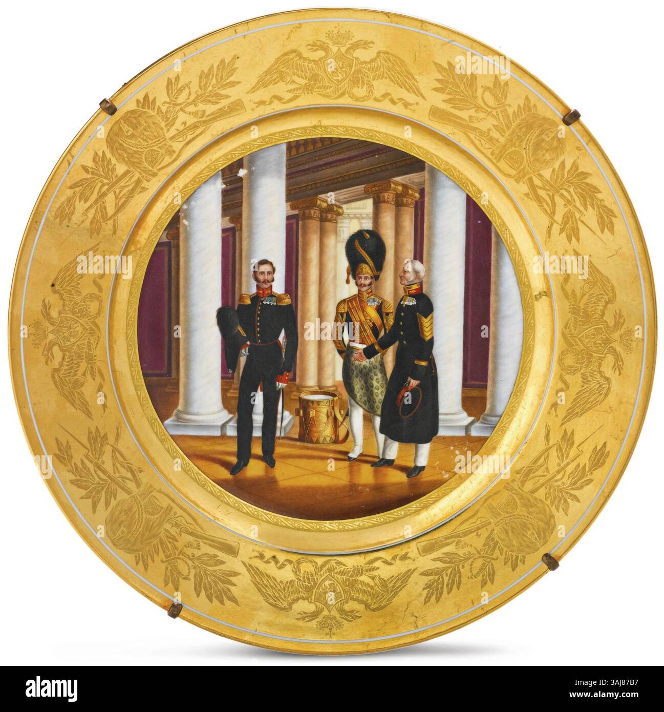 This porcelain plate, created in 1830 at the Imperial Porcelain ...