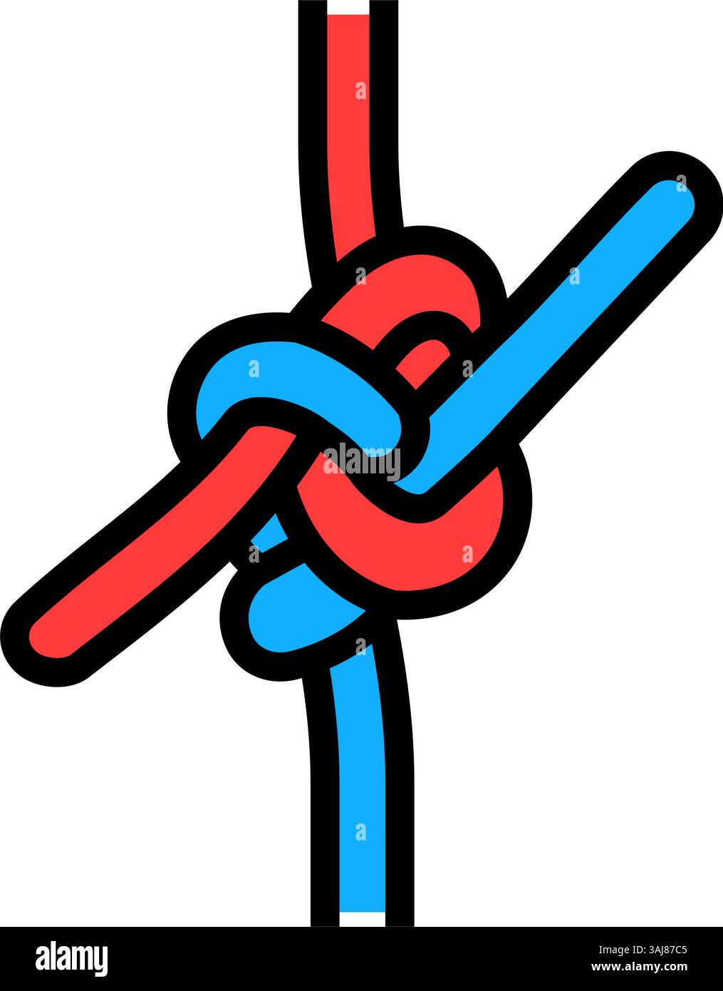 carrick bend nautical knot color icon vector illustration Stock Vector ...