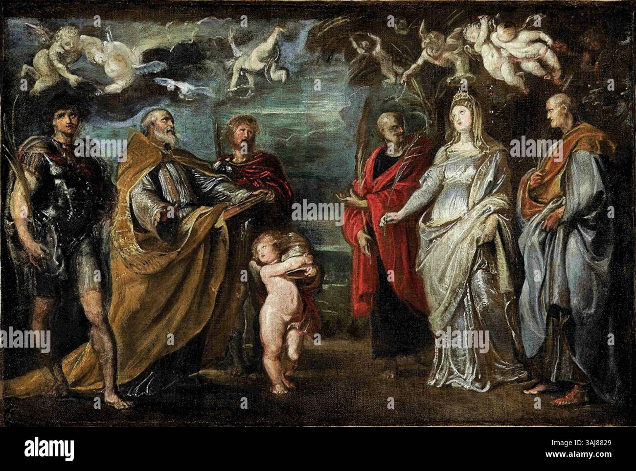 This religious painting by Peter Paul Rubens (circa 1608) depicts ...