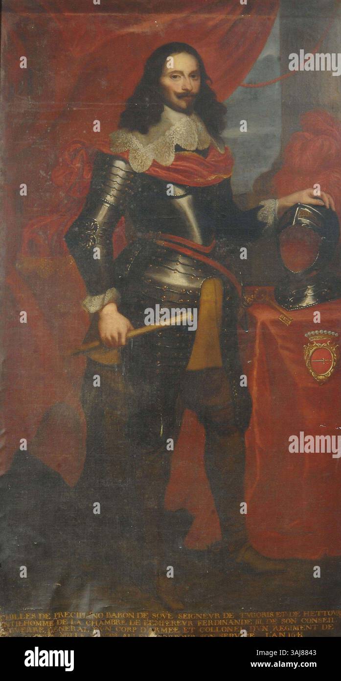 This 17th-century portrait depicts Achilles Ferdinand de Precipiano ...