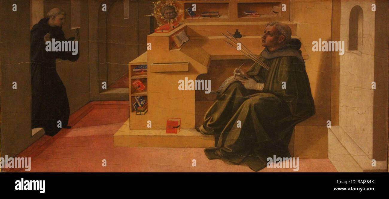 The 'Vision of St. Augustine,' painted by Filippo Lippi circa 1438, forms part of the Barbadori ...