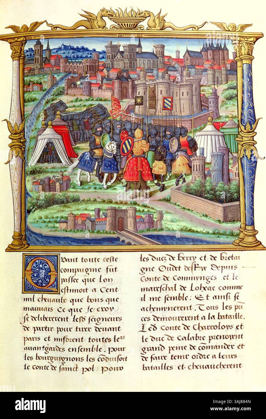 This illumination from the 'Mémoires de Philippe de Commyne' depicts ...