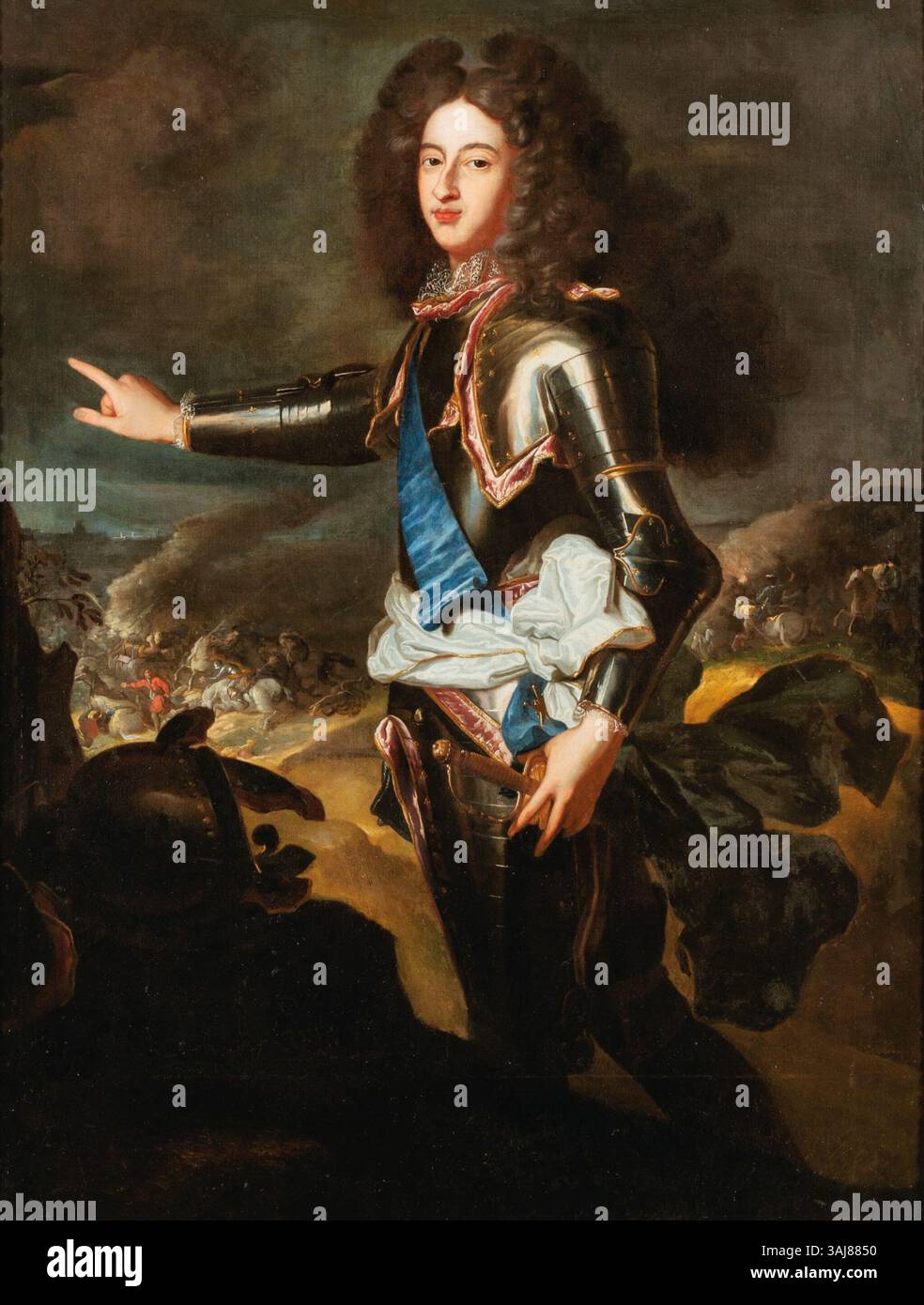 This oil portrait by the Studio of Hyacinthe Rigaud depicts Louis de ...