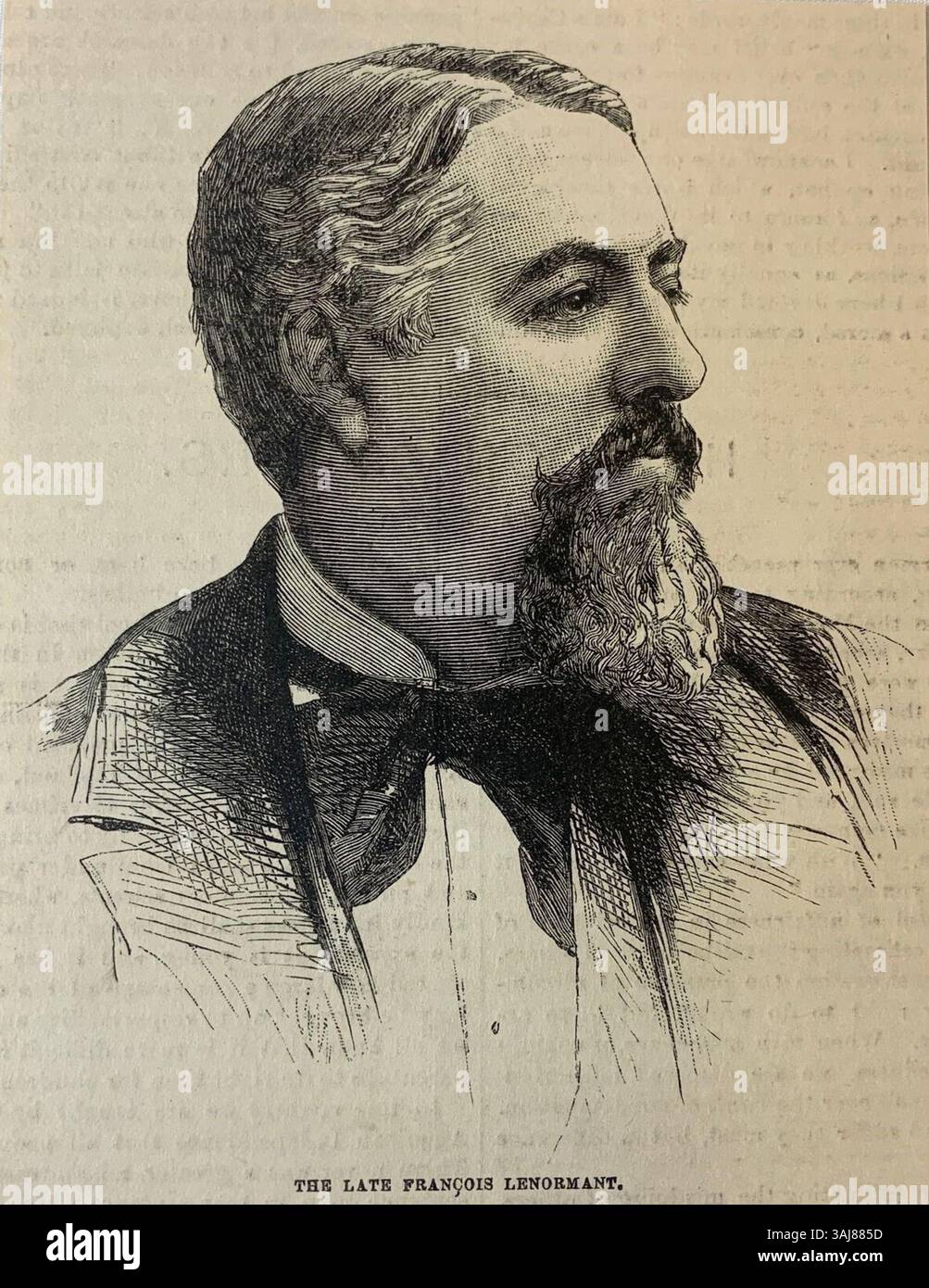 This engraved portrait honors François Lenormant, a prominent 19th ...