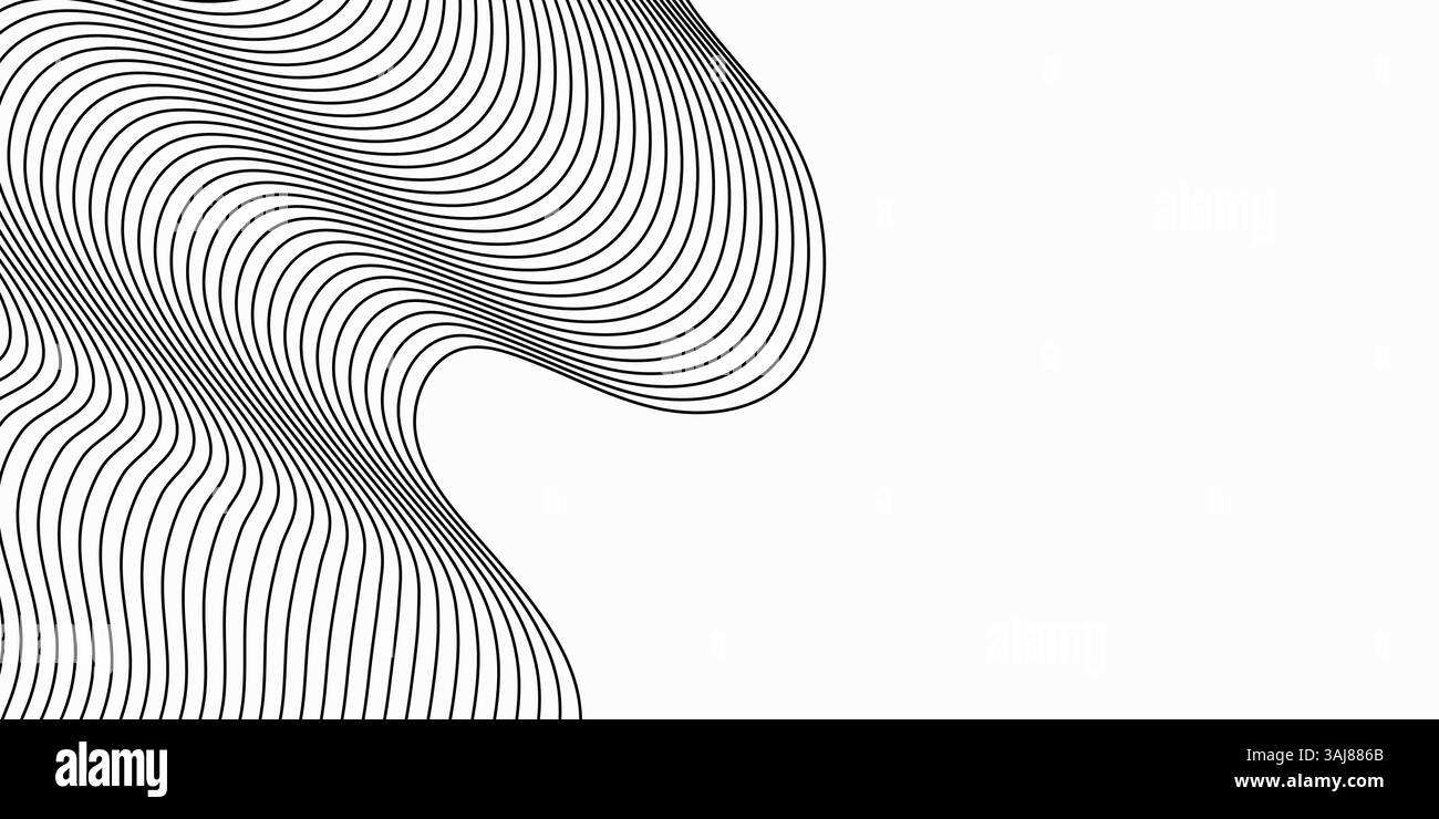 Modern wave line background. Simple motion line art backdrop design ...