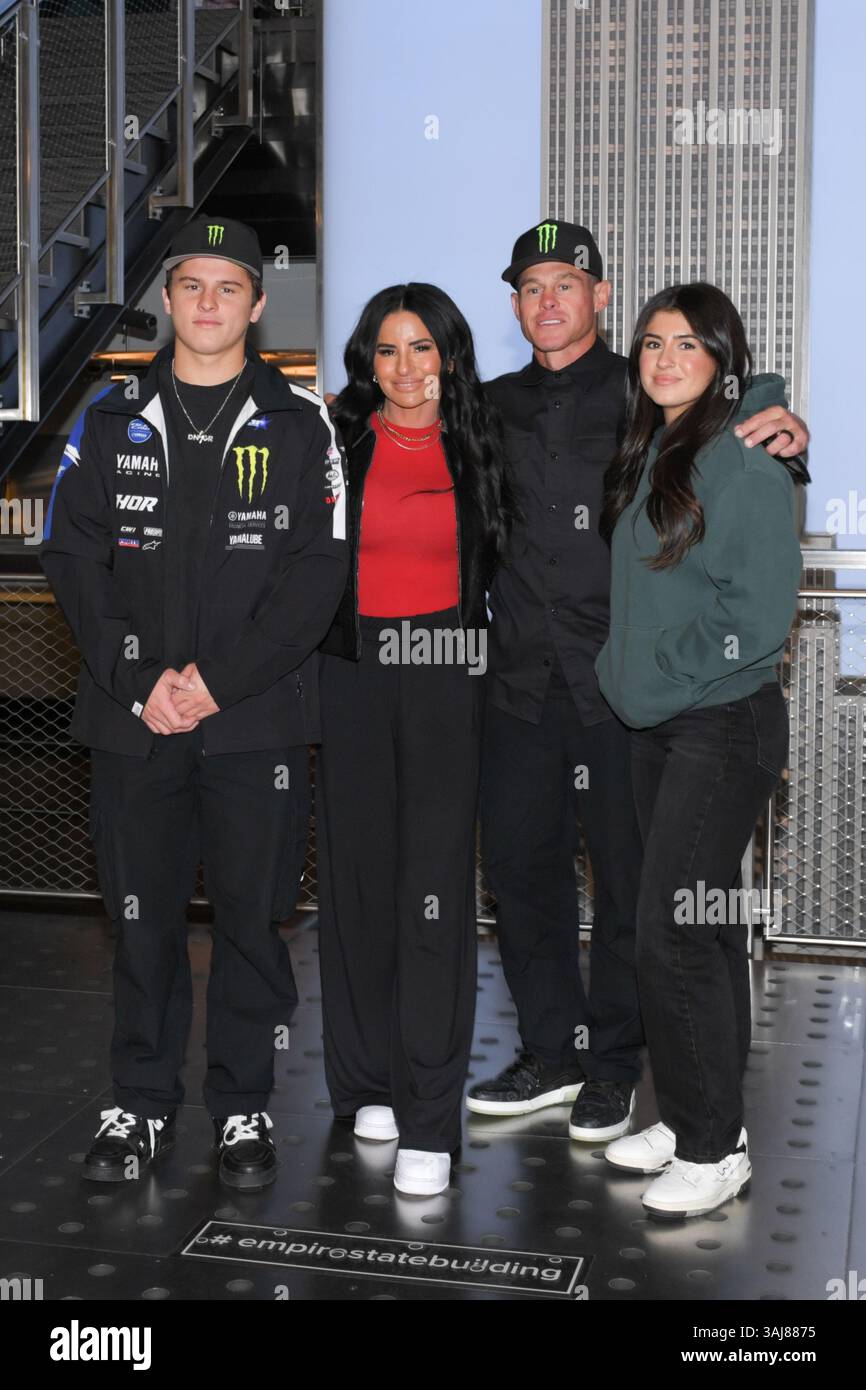 New York, USA. 10th Apr, 2025. Famed motorsports siblings Haiden Deegan ...