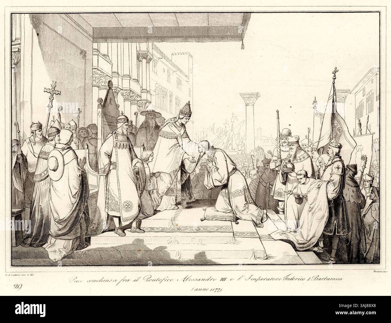 Painting by Giuseppe Lorenzo Gatteri and Francesco Zanotto, depicting ...