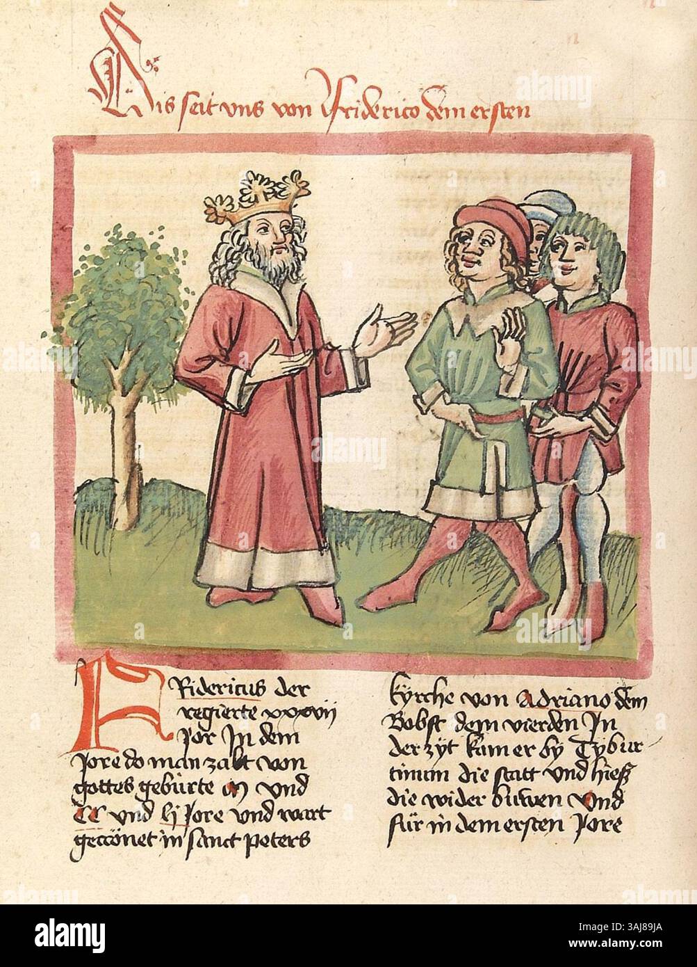 This circa 1460 artwork by Martinus Oppaviensis depicts Emperor ...