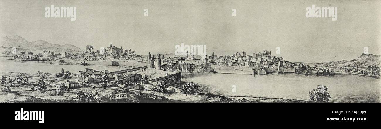 This 1669 drawing by Pier Maria Baldi showcases the town of Pontevedra ...