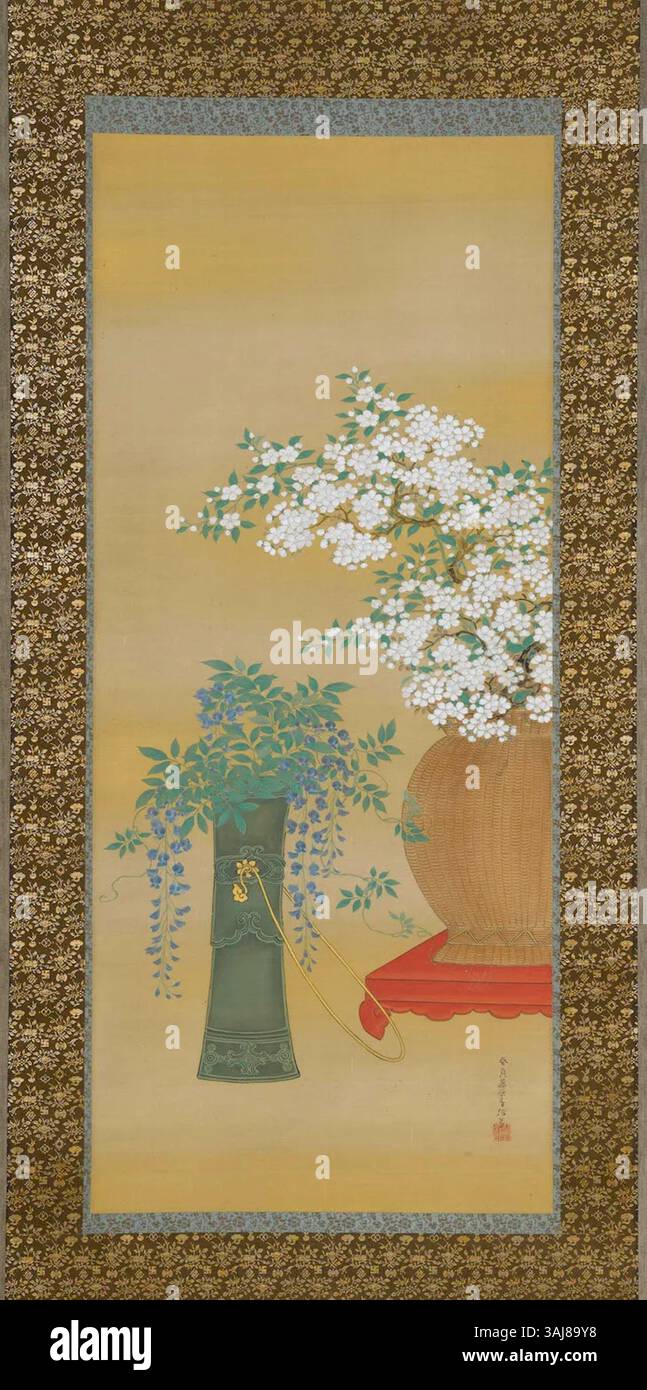 This decorative panel is part of the Japanese collection at the Château ...