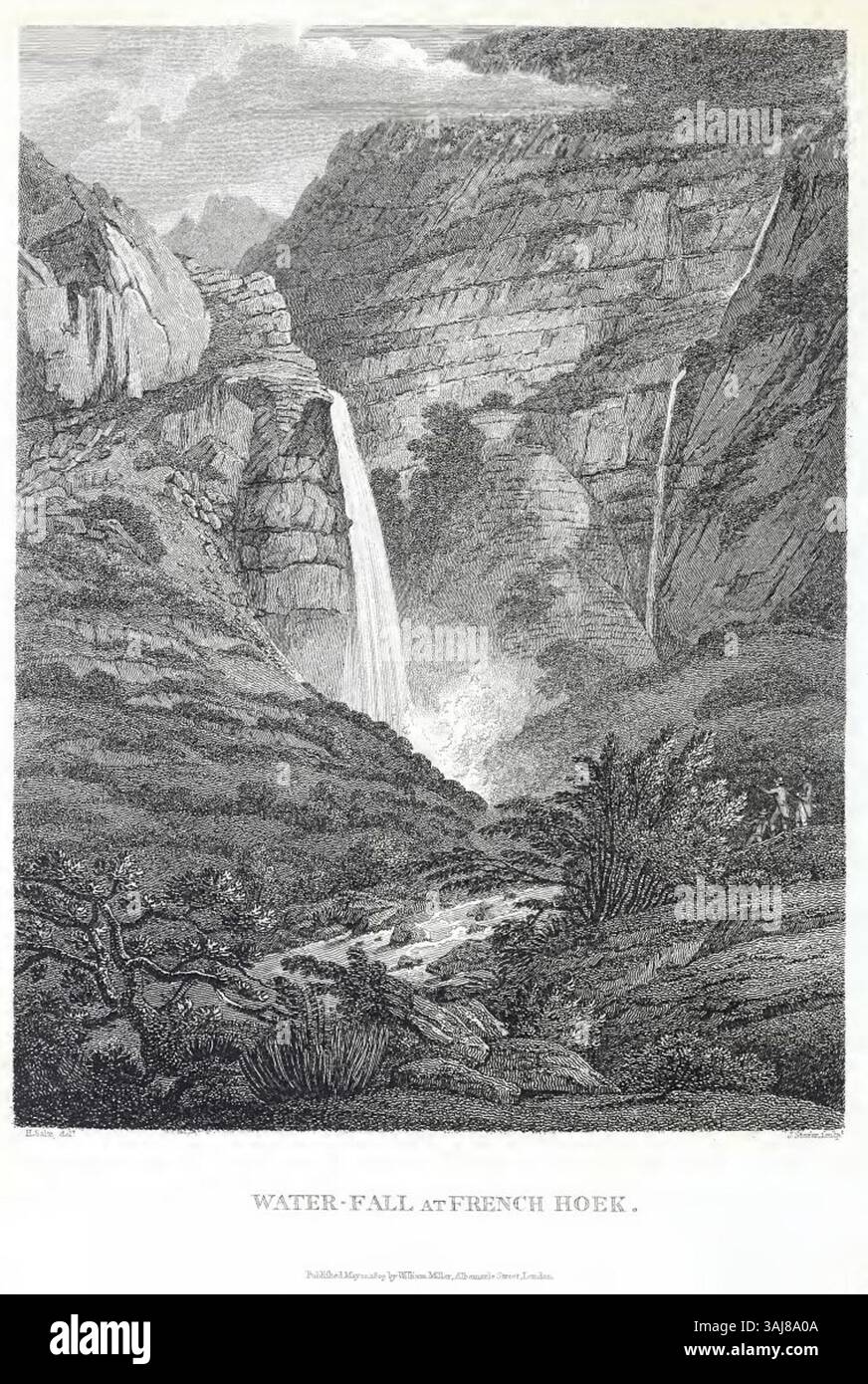 This 1809 drawing by James Sargant Storer depicts the waterfall at ...