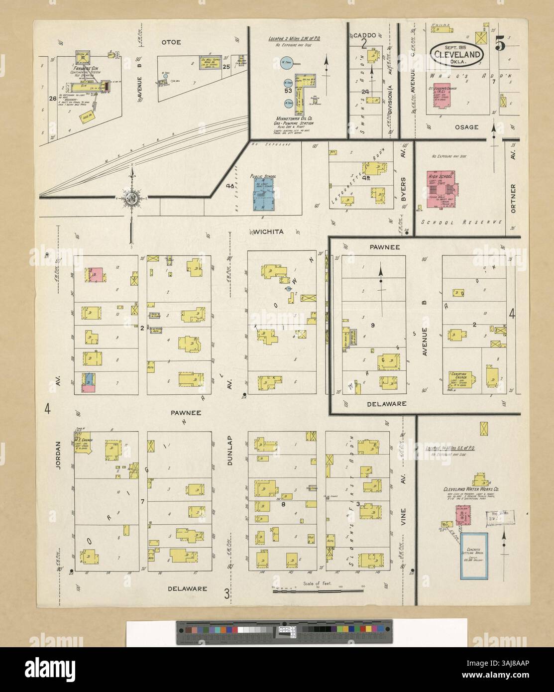 The Sanborn Fire Insurance Map from Cleveland, Pawnee County, Oklahoma ...