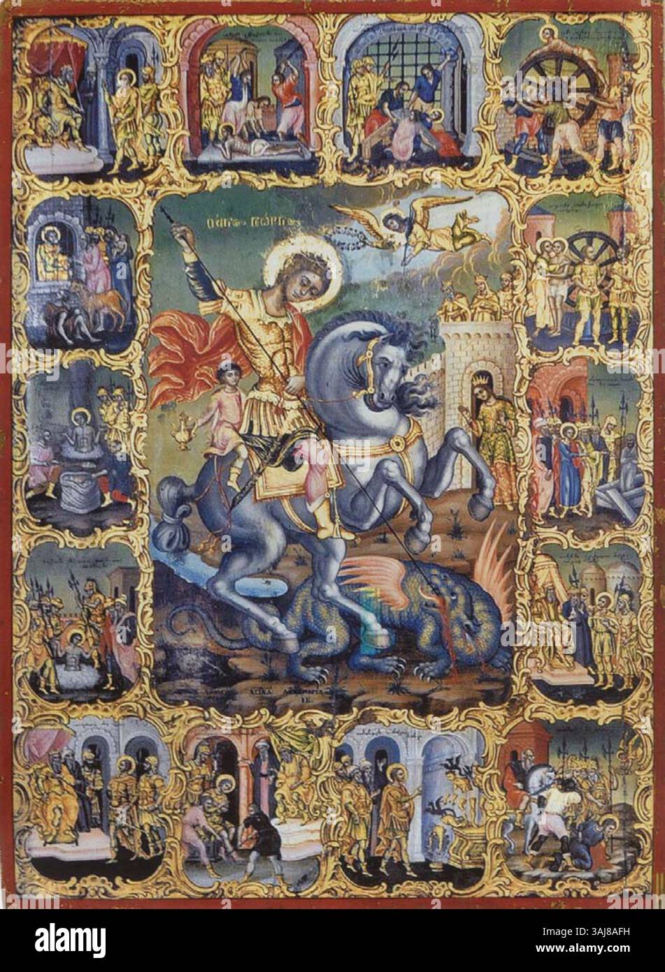 This painting by Chatzilamprinos Smirneos (1798-1834) depicts Saint ...