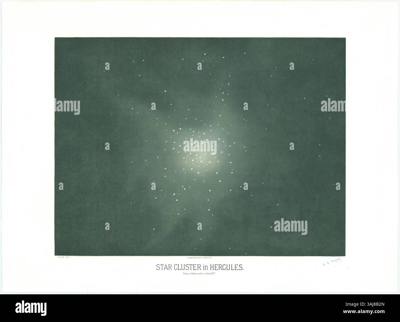 Star Cluster in Hercules, an astronomical work by Étienne Léopold ...