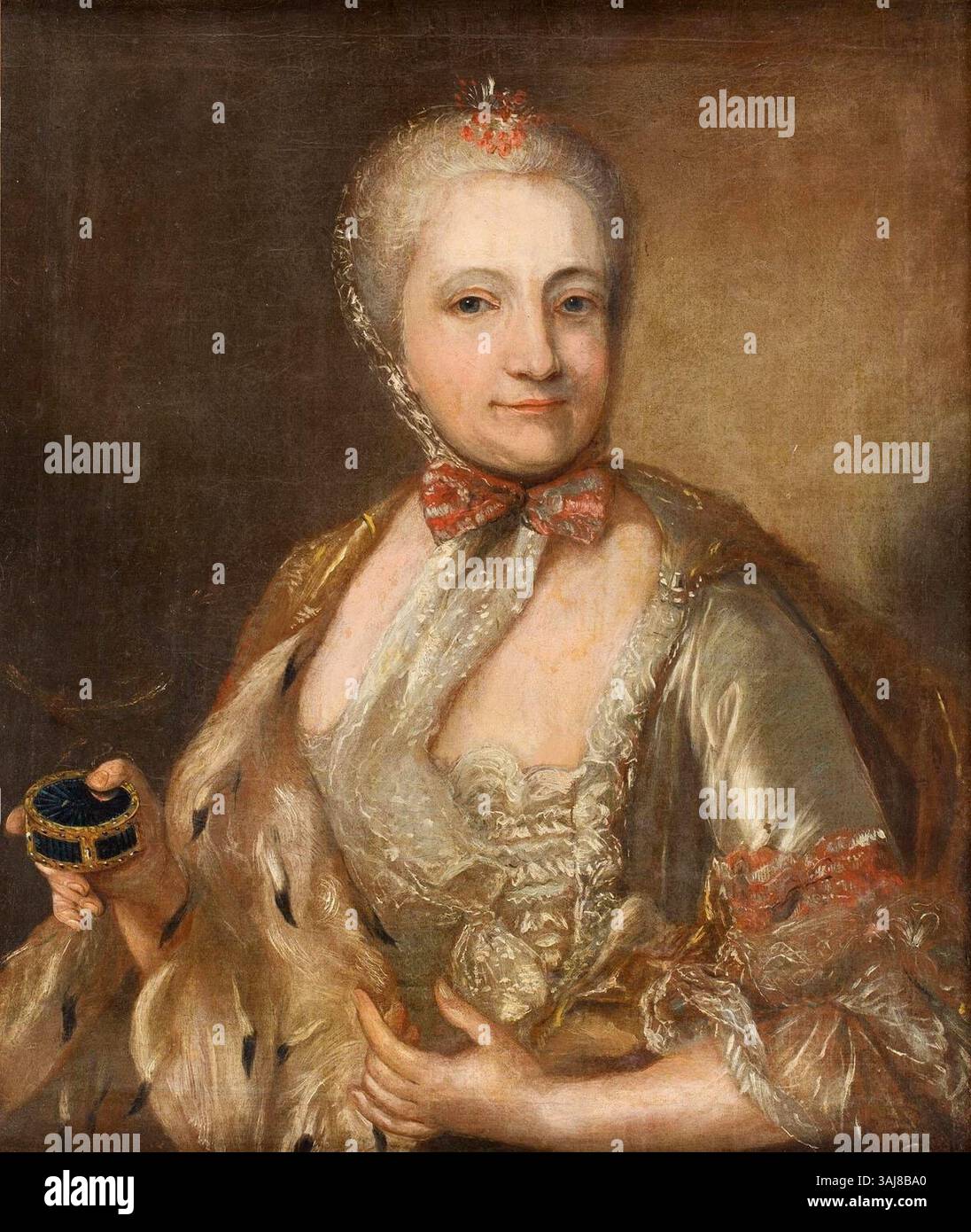 This 18th-century Polish portrait, depicting Barbara from the Duninów ...