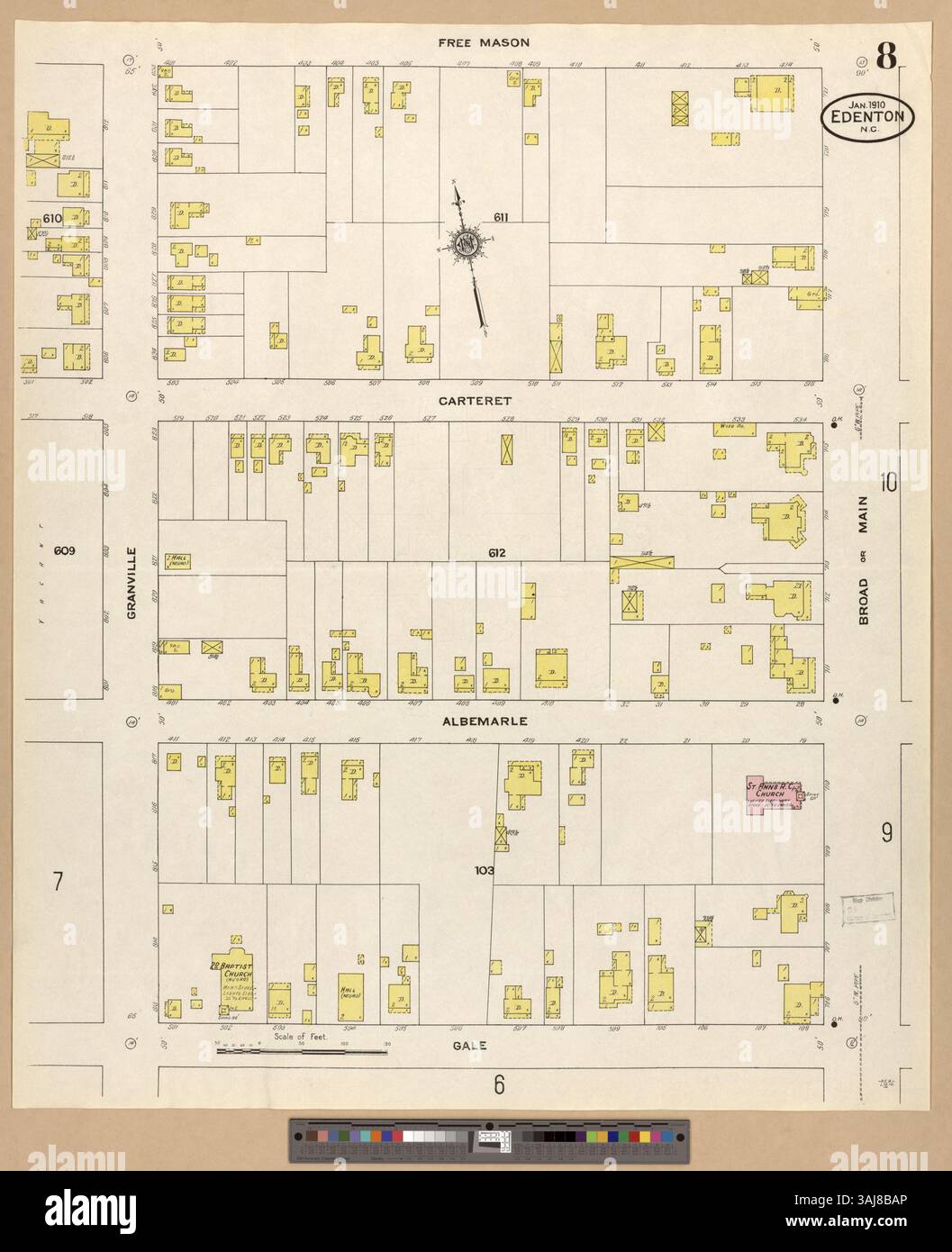 Sanborn Fire Insurance Map of Edenton, Chowan County, North Carolina ...
