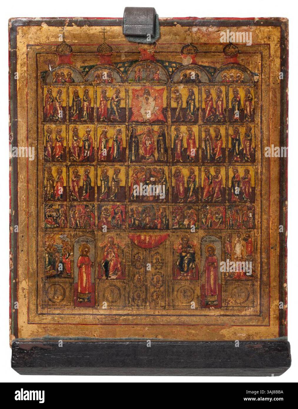 The 'Miniature Iconostasis,' painted between 1785 and 1799, depicts a small version of the ...