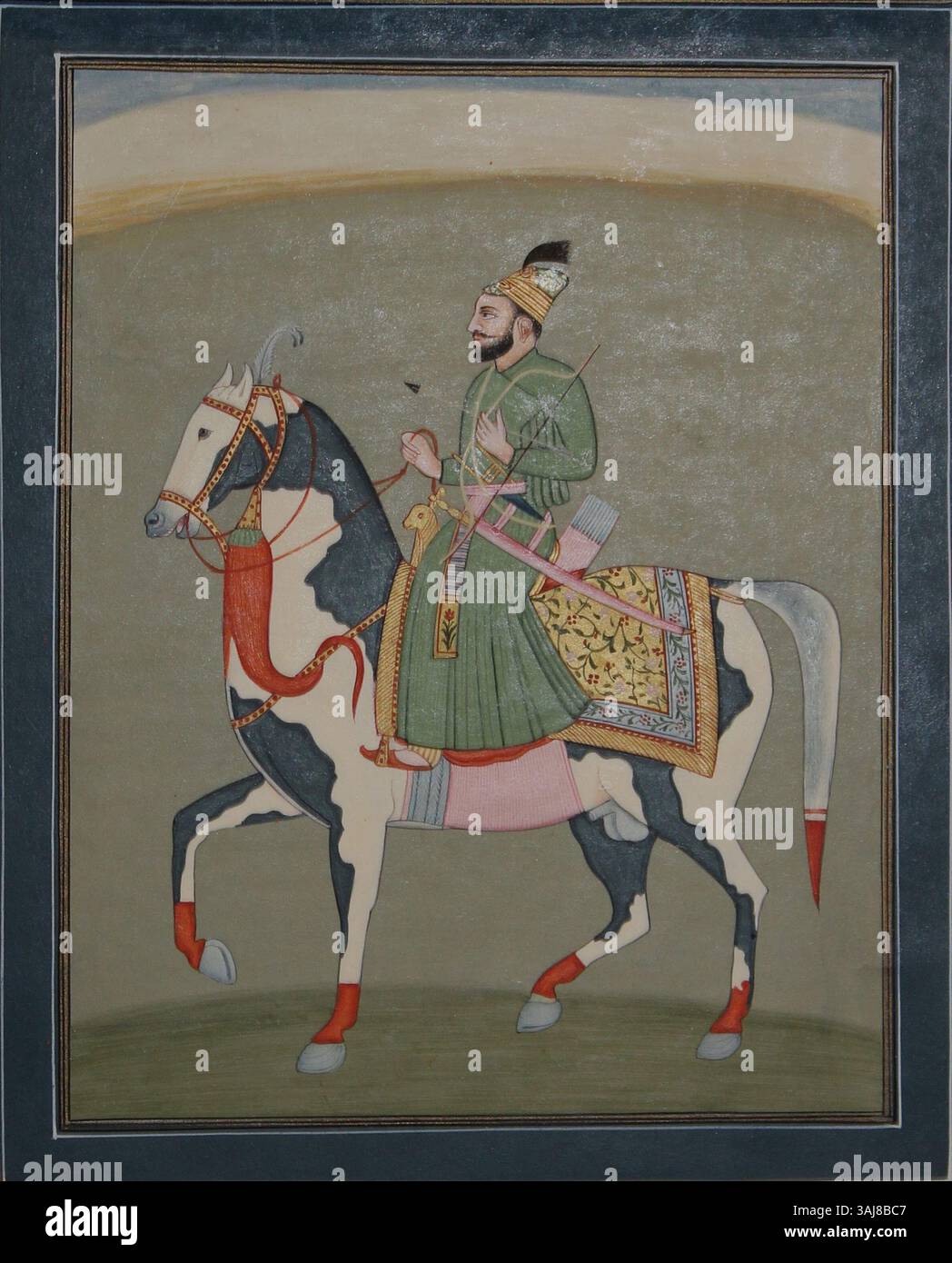 This early 19th-century painting by Nainsukh of Guler shows Guru Gobind Singh, one of the most ...