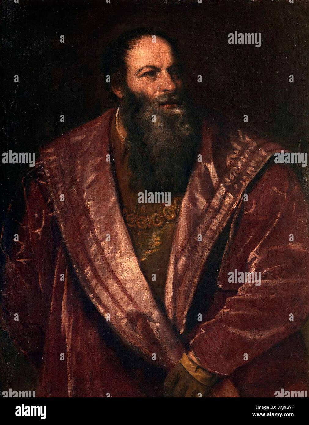 Titian's portrait of Pietro Aretino, painted circa 1545, is a classic example of Renaissance ...