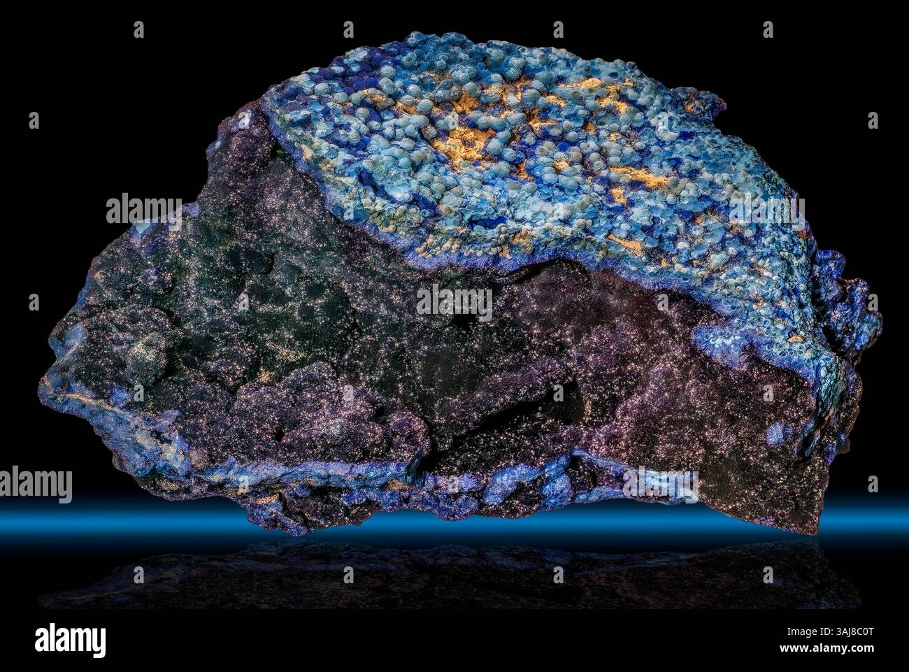 Malachite on Azurite, Bisbee, Arizona Stock Photo - Alamy