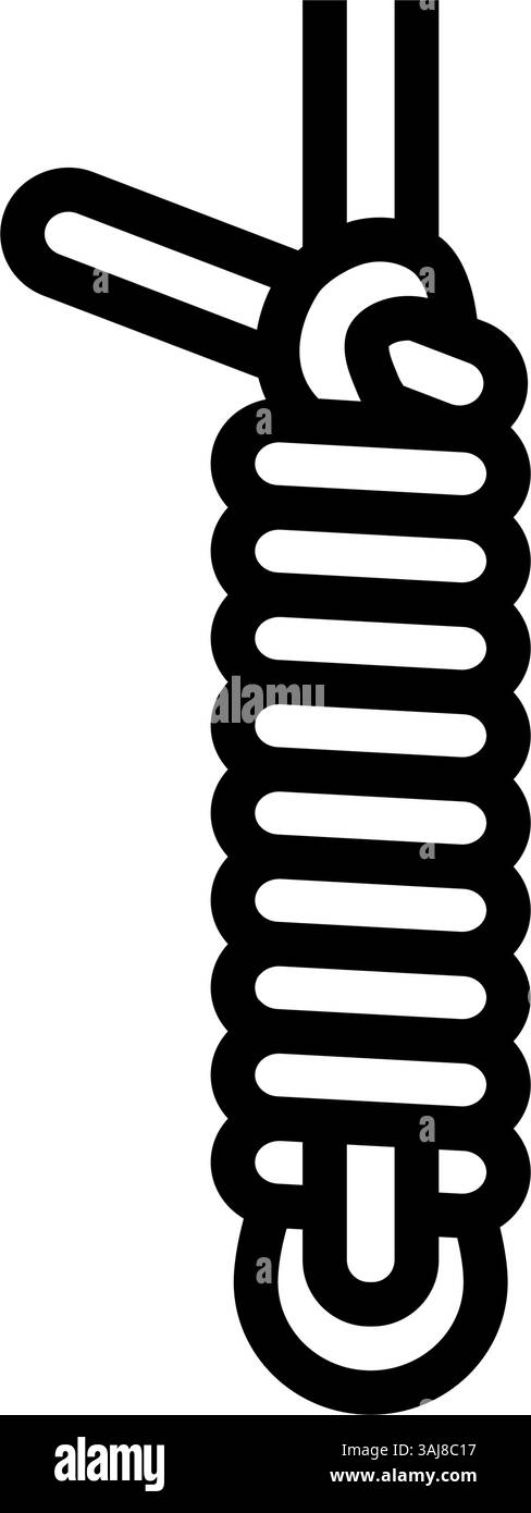 heaving line knot nautical line icon vector illustration Stock Vector ...