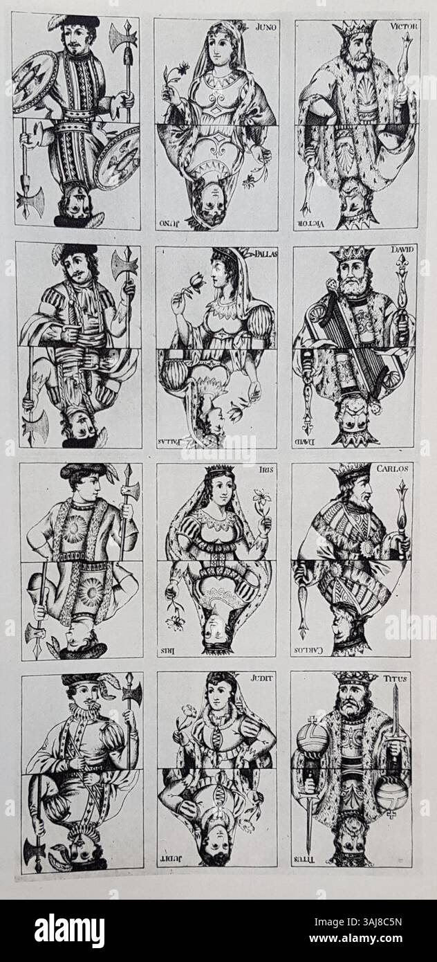 Playing cards designed by Johan Gustaf Ruckman, featuring intricate ...