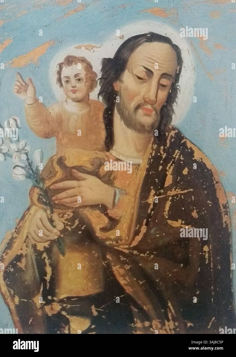 This painting of Saint Joseph, created by an anonymous Brazilian artist ...