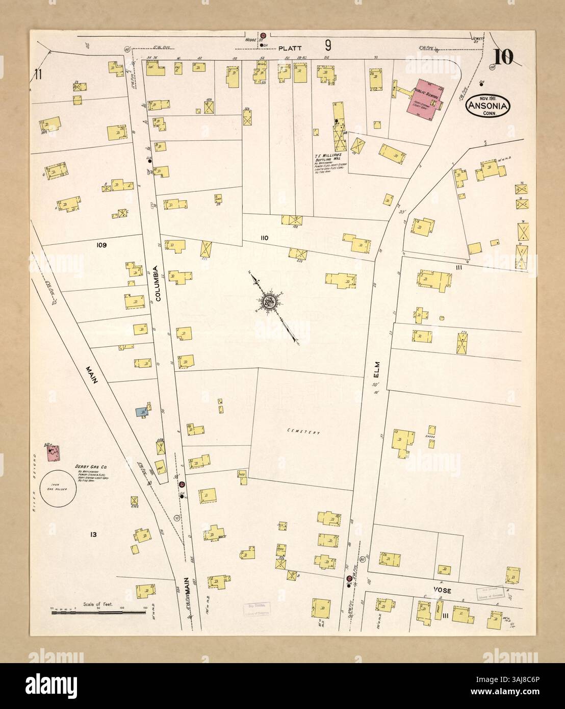 This Sanborn Fire Insurance map from November 1911 depicts the layout ...