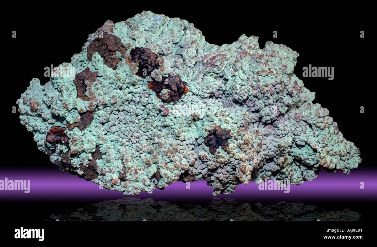 Malachite on Copper, Morenci Mine, Arizona Malachite on copper from the ...