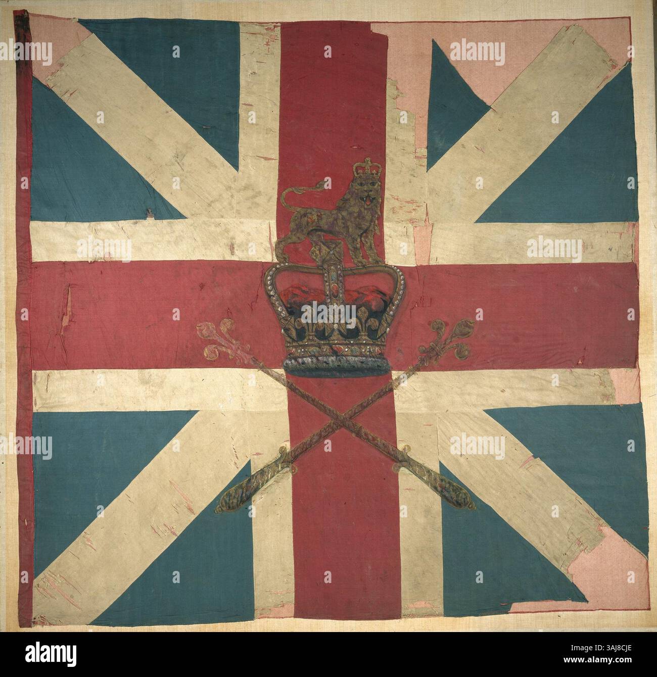 The King's colour of the King's Own Regiment of Foot was carried at the ...