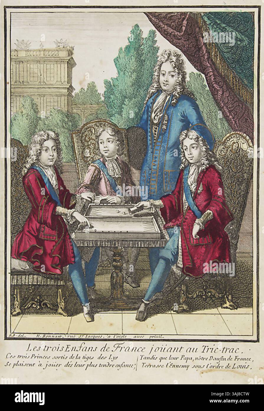This 17th-century copper engraving by Nicolas Bonnart depicts the three ...