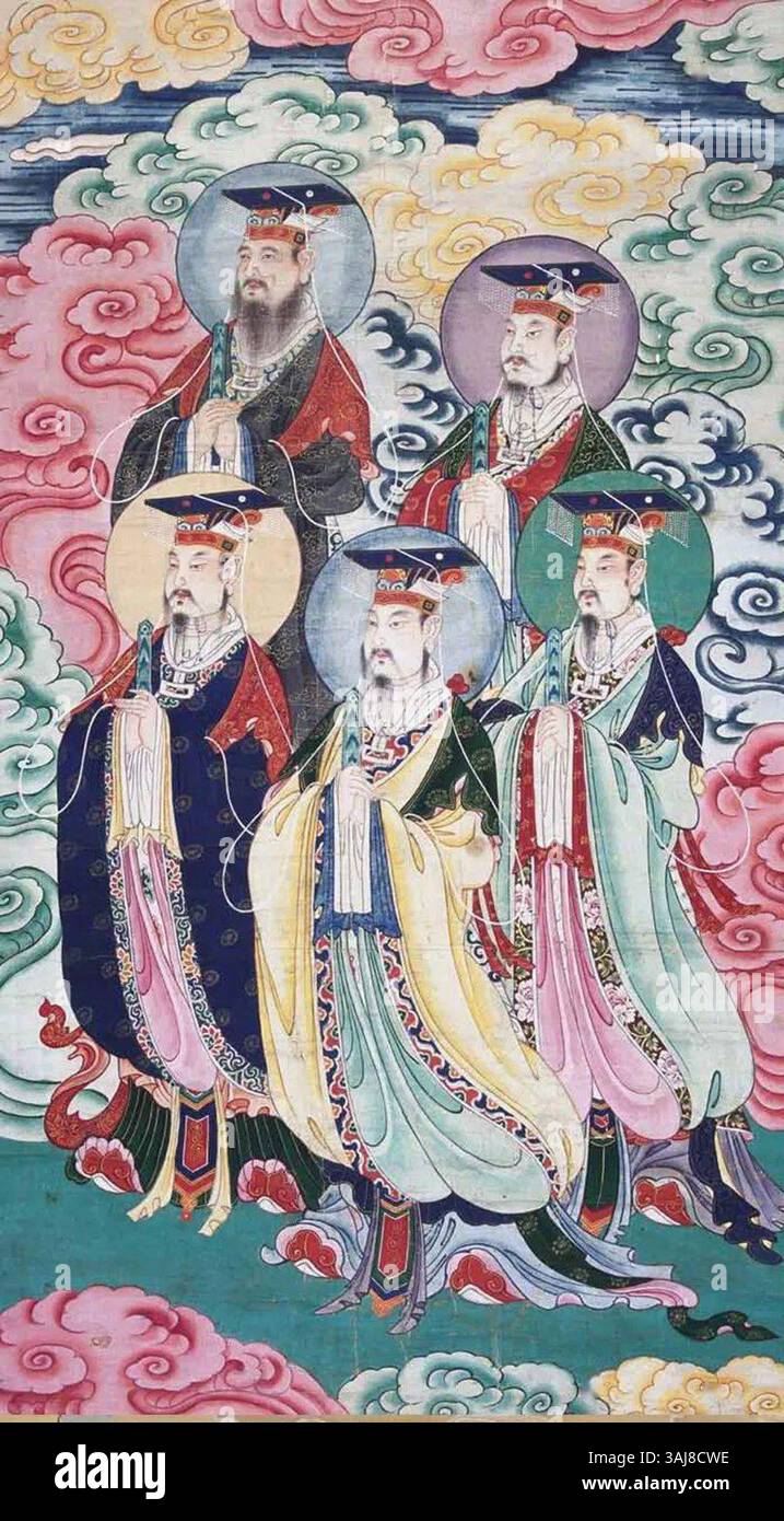 A Qing Dynasty painting that features the White Cloud Temple in Beijing ...