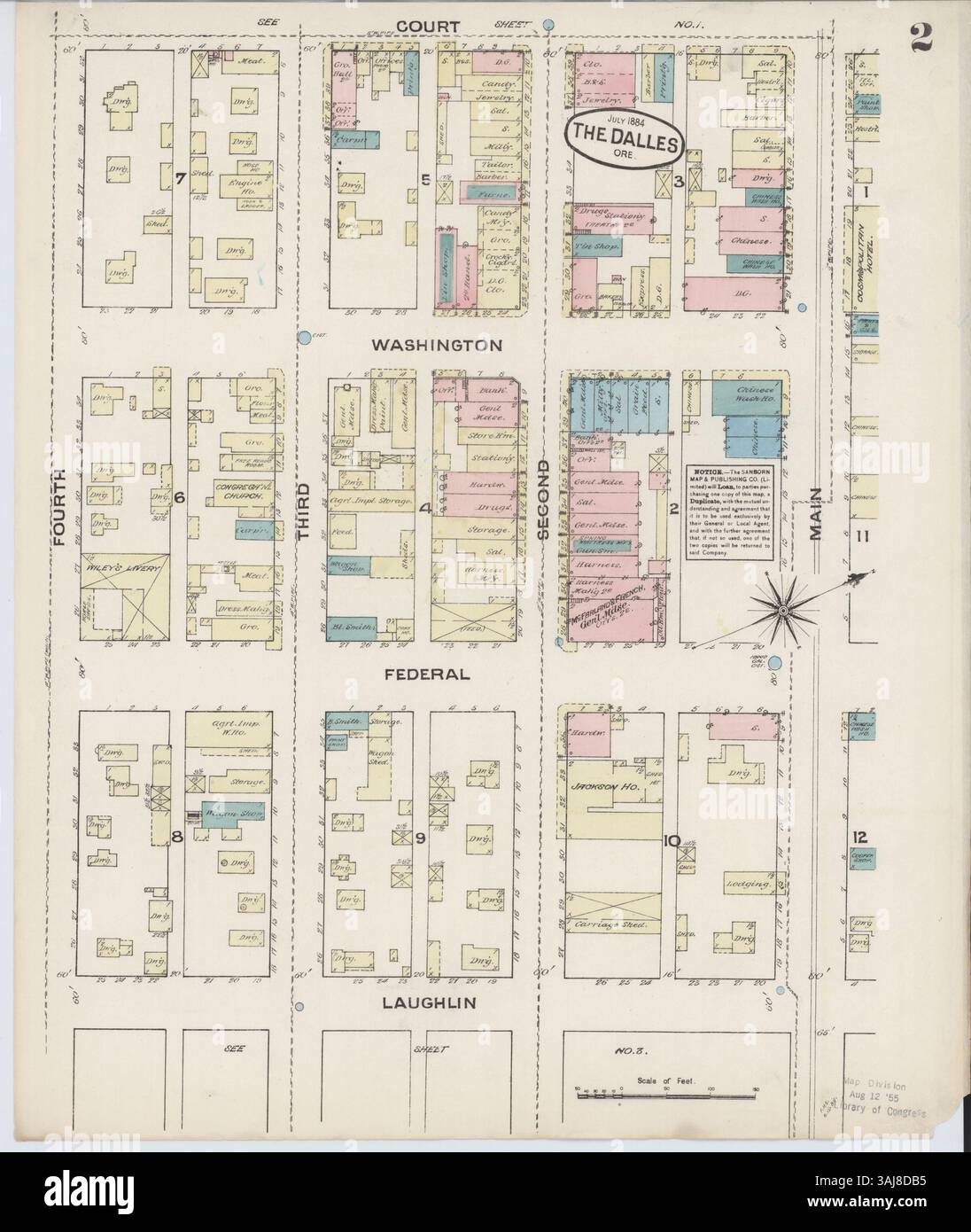 Sanborn Fire Insurance map from The Dalles, Wasco County, Oregon, dated ...