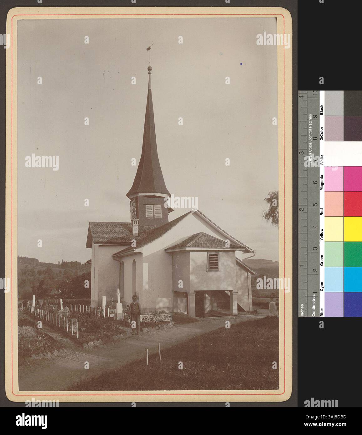 Photograph from 1892 showing the exterior of the Witikon Church in ...