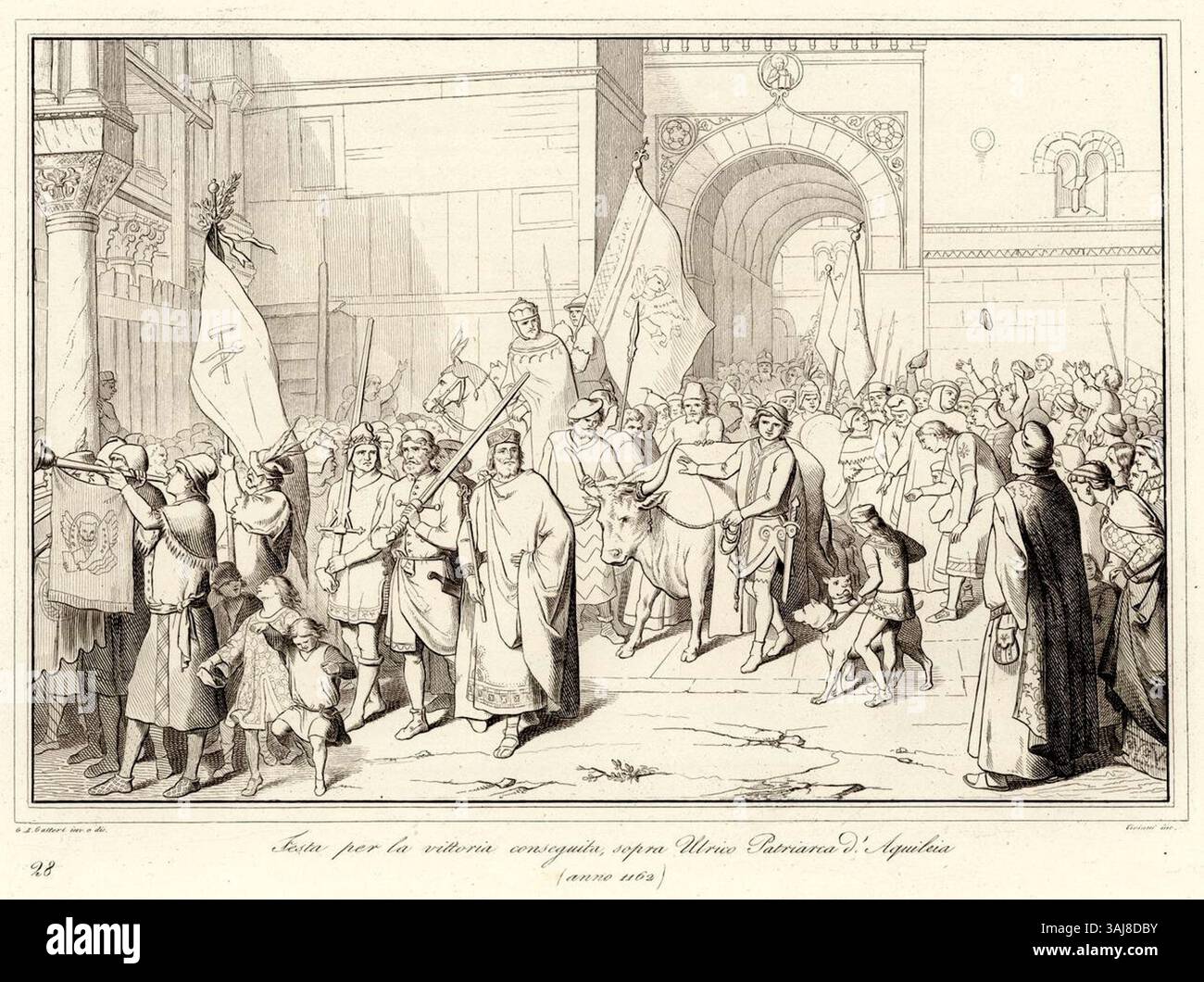 Painting by Giuseppe Lorenzo Gatteri and Francesco Zanotto, depicting ...