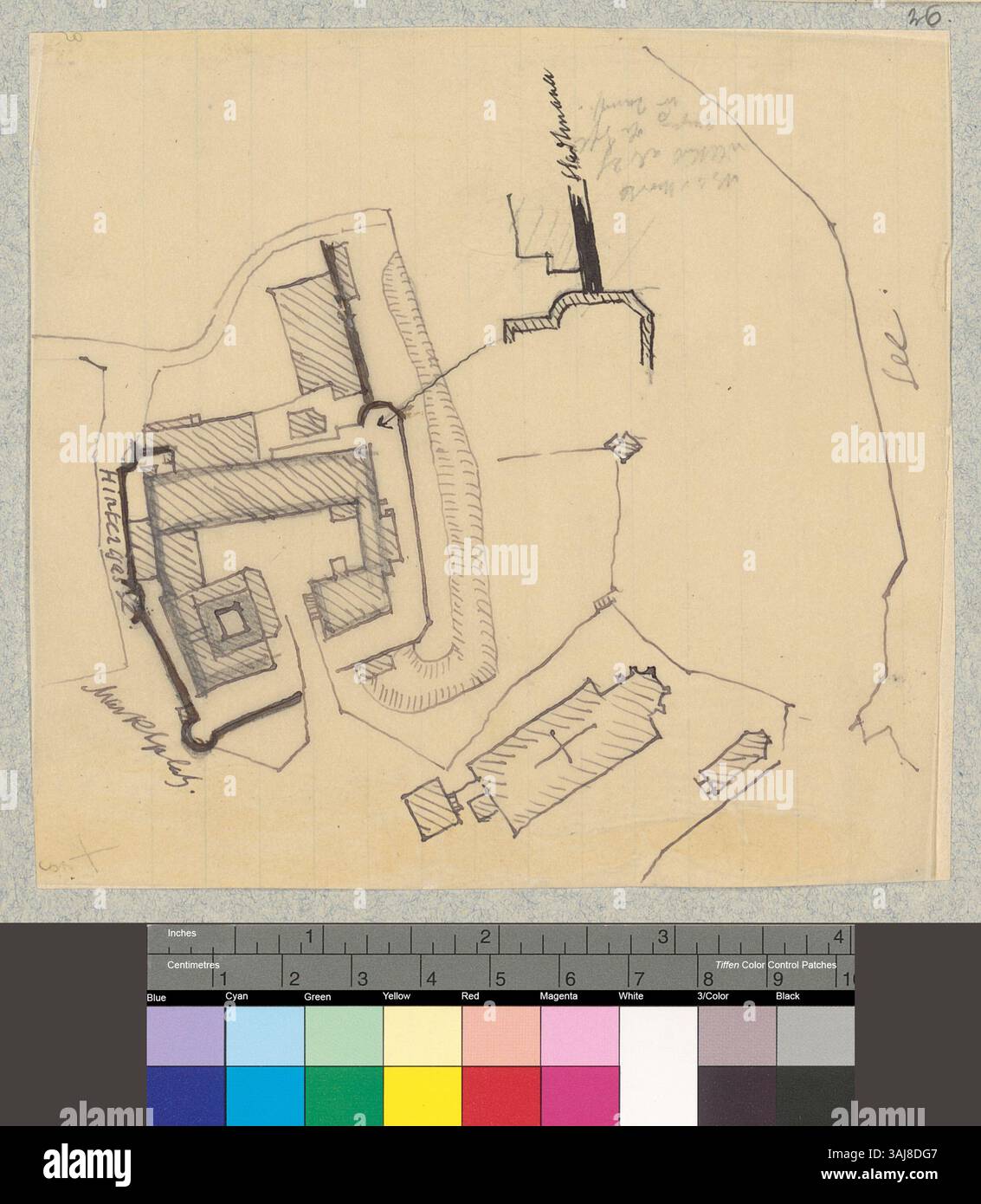 This image by Johann Rudolf Rahn shows a site plan of Arbon Castle and ...
