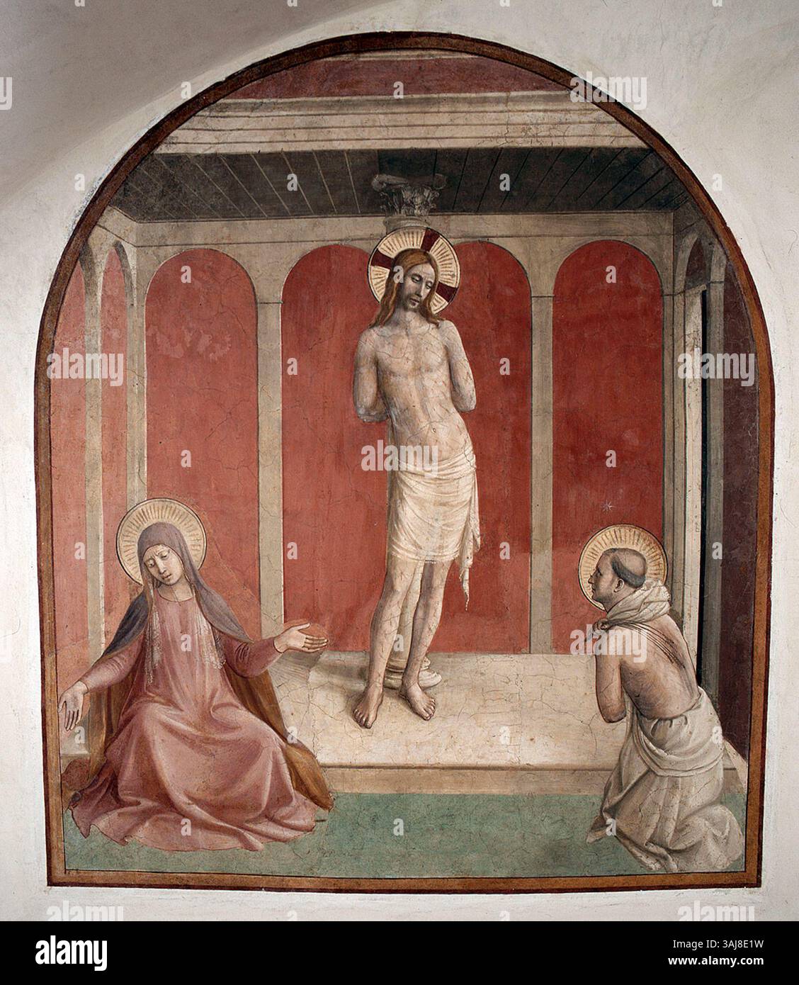 Fra Angelico's 'Cristo alla colonna, Madonna, San Domenico in atto di disciplinarsi' (between ...