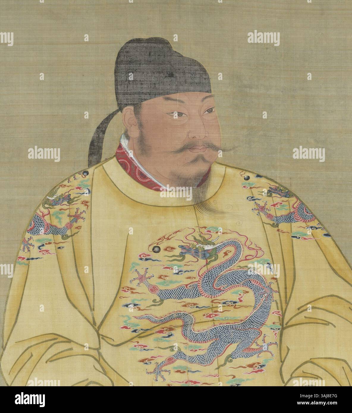 This hanging scroll features Emperor Taizong of Tang, one of China's ...