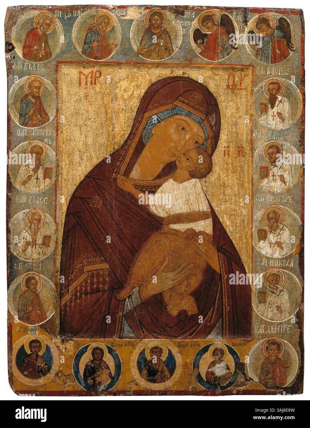 Icon of the virgin eleousa hi-res stock photography and images - Alamy