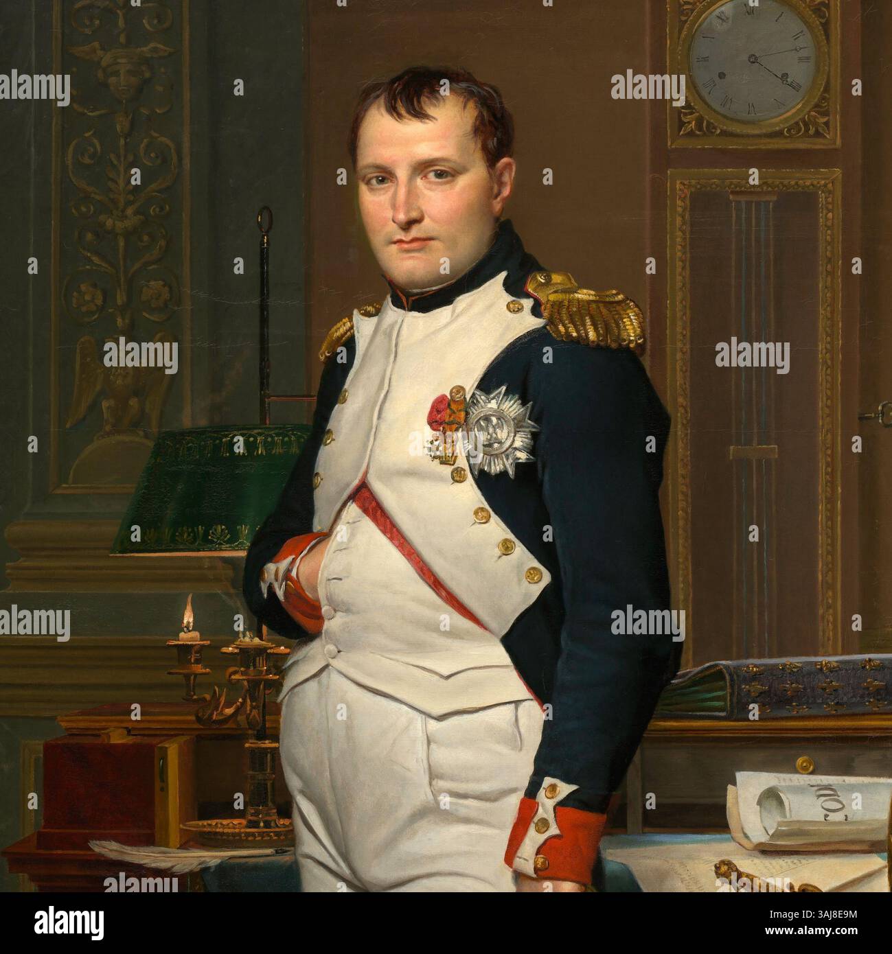 Portrait of Emperor Napoleon Bonaparte in his study at the Tuileries ...