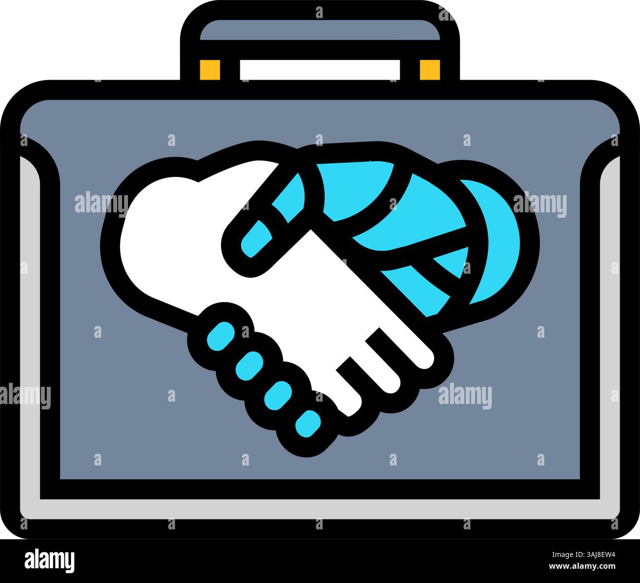 human ai collaboration color icon vector illustration Stock Vector ...