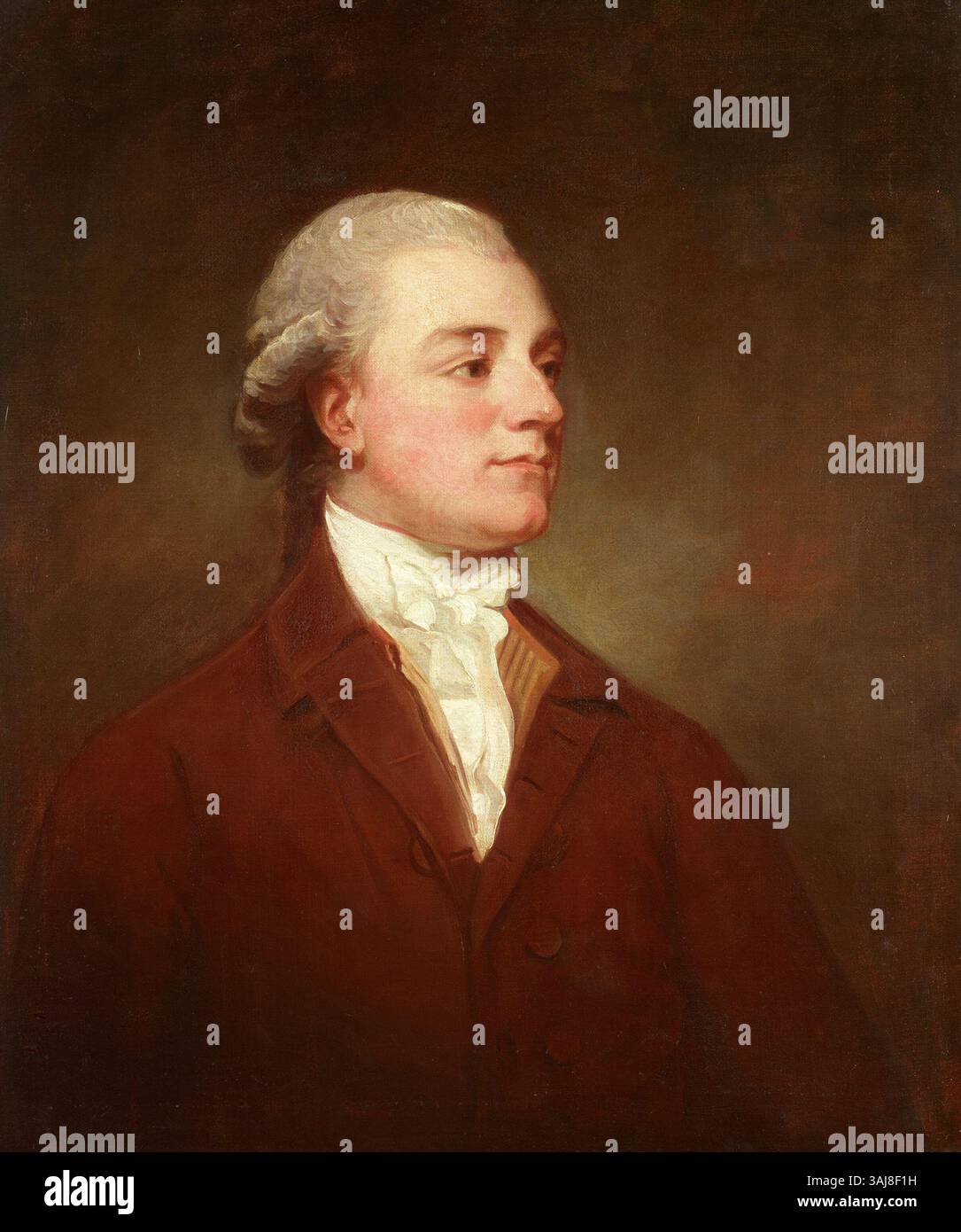 A portrait of Wilson Gale-Braddyll, painted by George Romney in 1776 ...