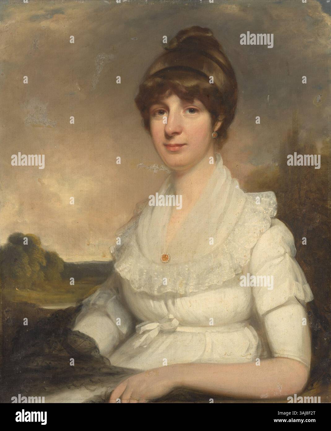 This portrait, attributed to the circle of John Opie, depicts Bertha ...